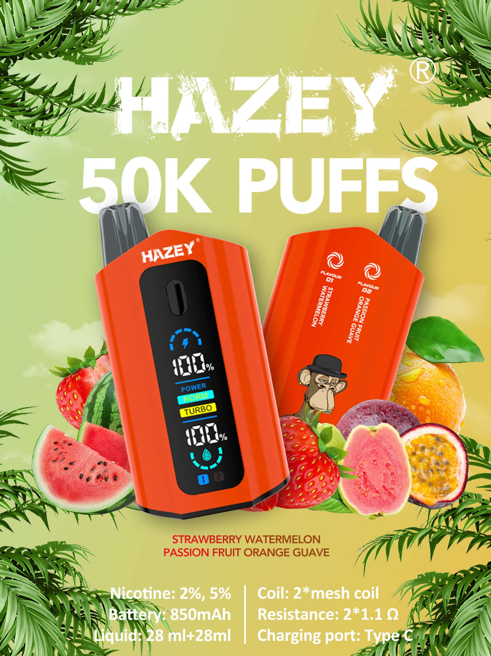 Hazey D200 35K Norm 50K dual tank dual flavors Puffs Vape - vapestars.de